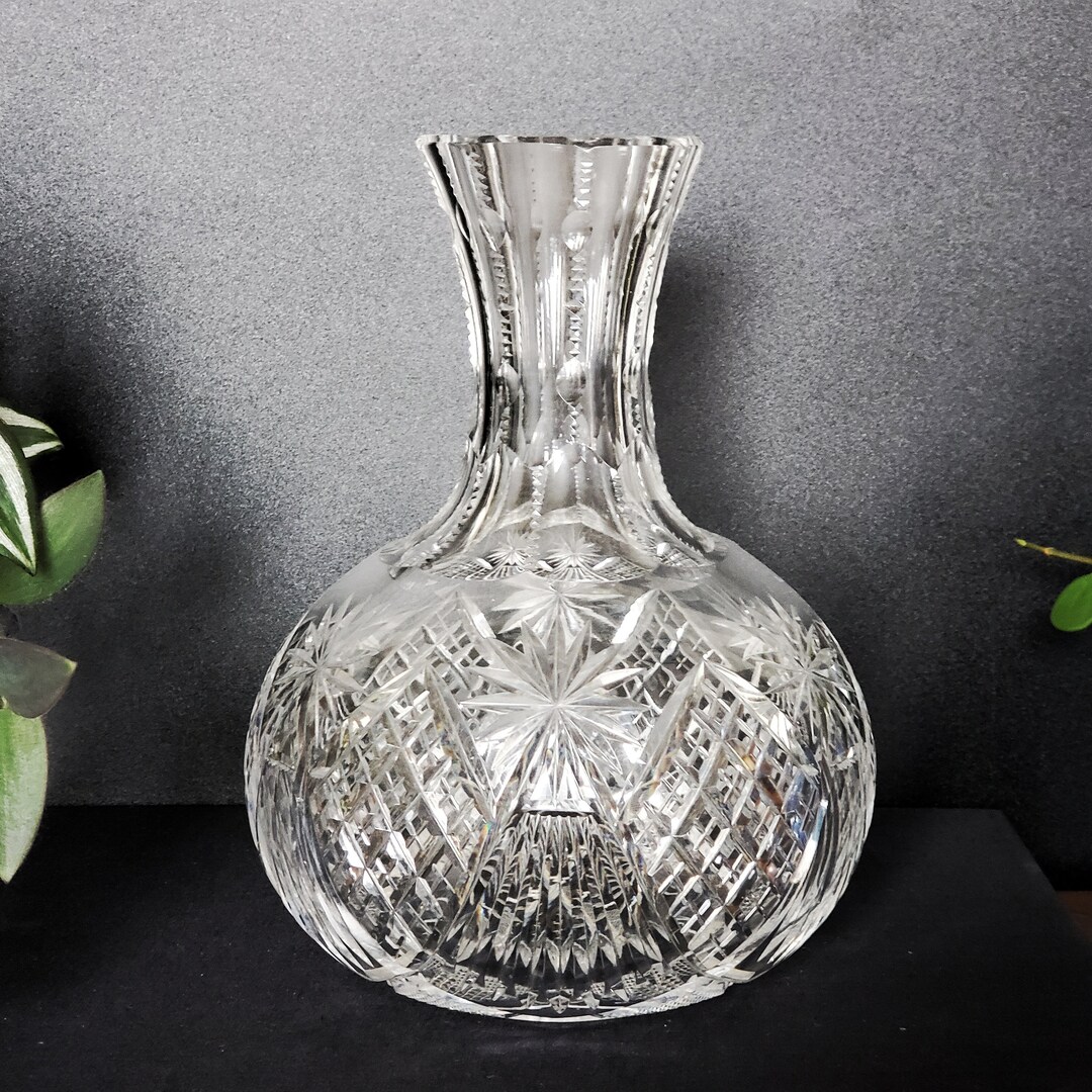 Antique Cut Crystal Carafe, Star Pattern, Gowans, Kent and Co., Toronto ...