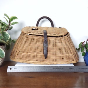 Vintage Creel Basket, Fishing Basket With Handle, Cottagecore Basket - Etsy