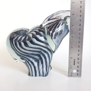 Ngwenya Glass Swaziland Art Glass Zebra Paperweight, Hand Blown Glass ...