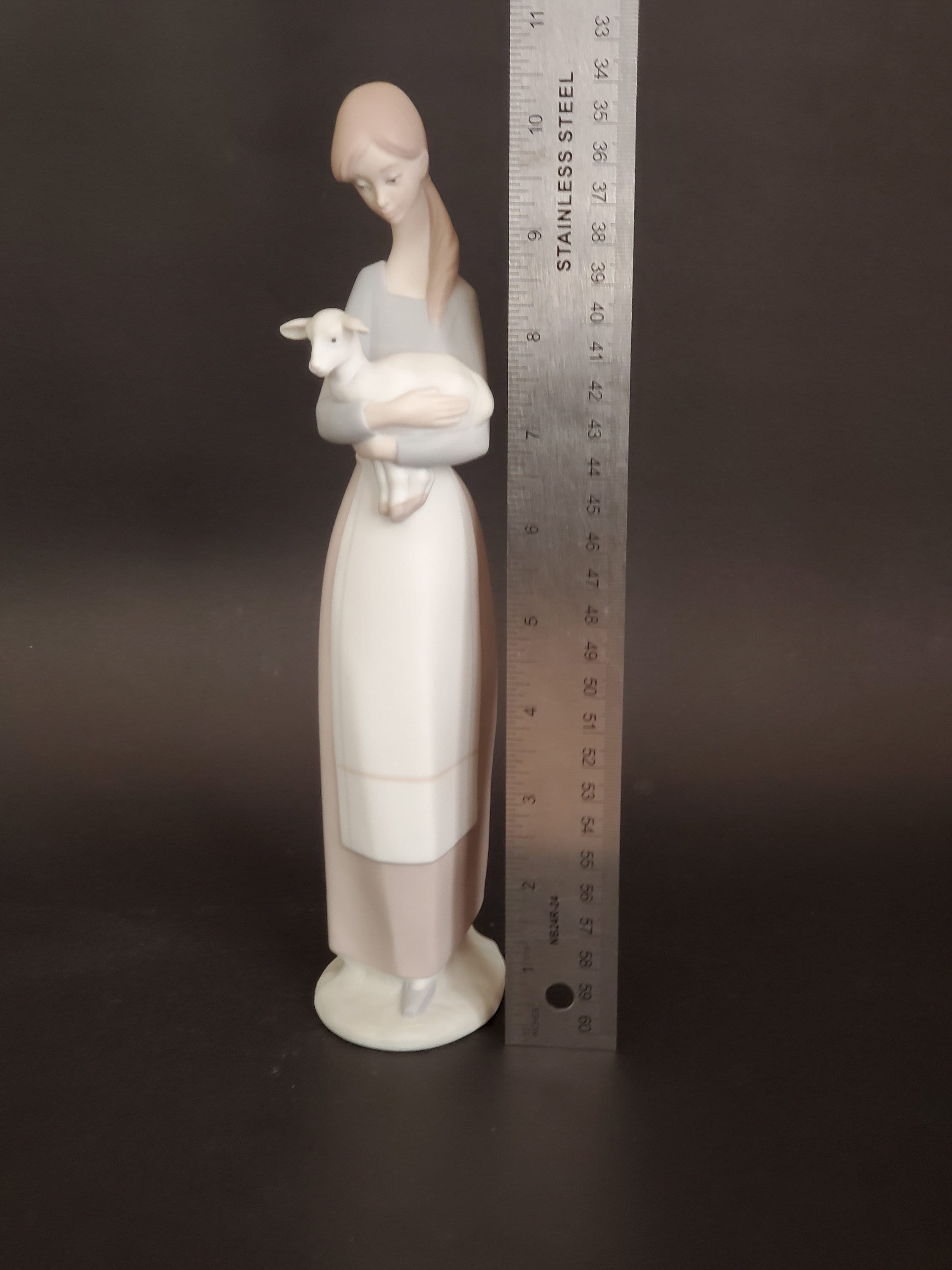 Lladro 4505 Girl With Lamb Figurine Matte Finish 1070s Made - Etsy