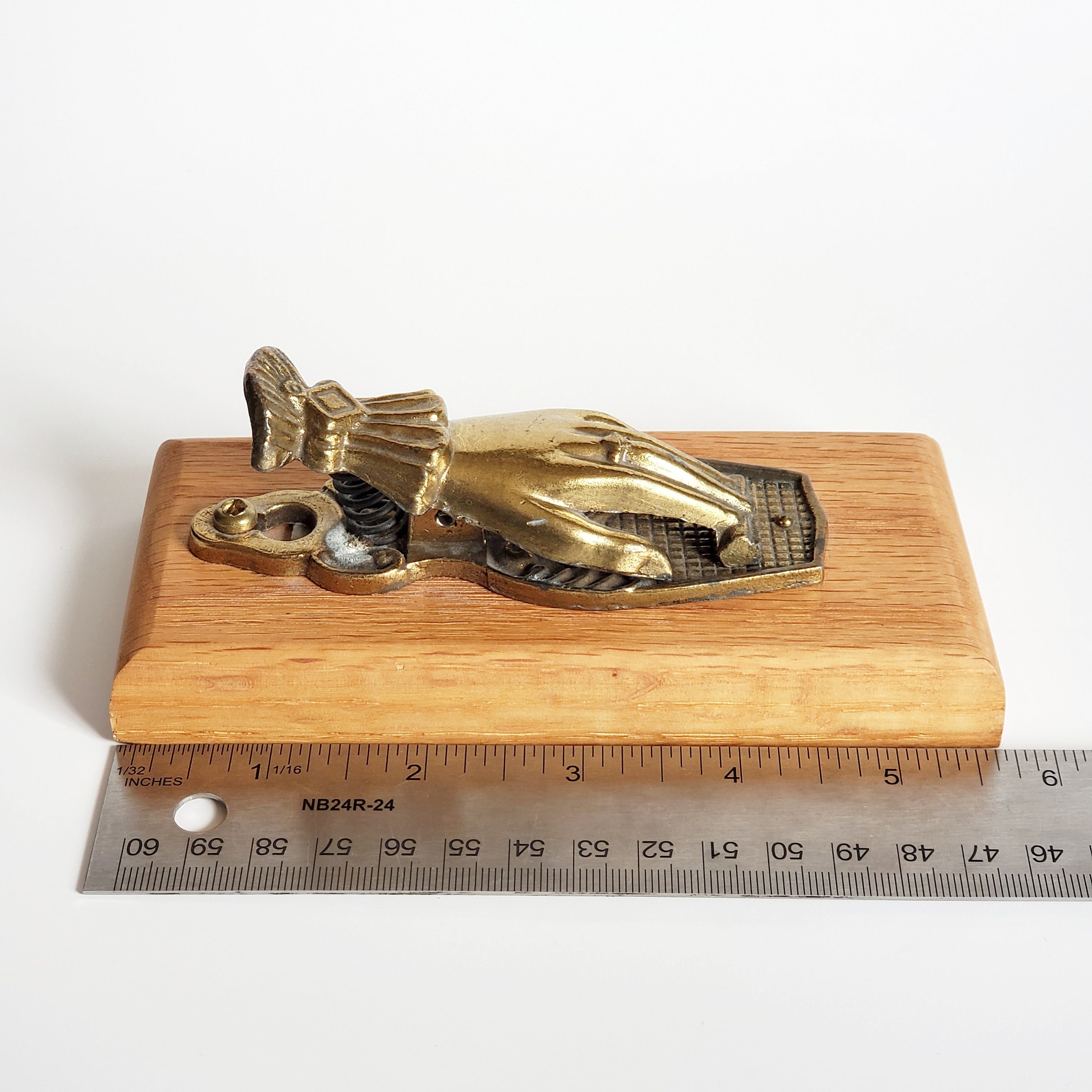 Brass Victorian Lady's Hand Spring Paper Clip, Letter Holder, Vintage ...