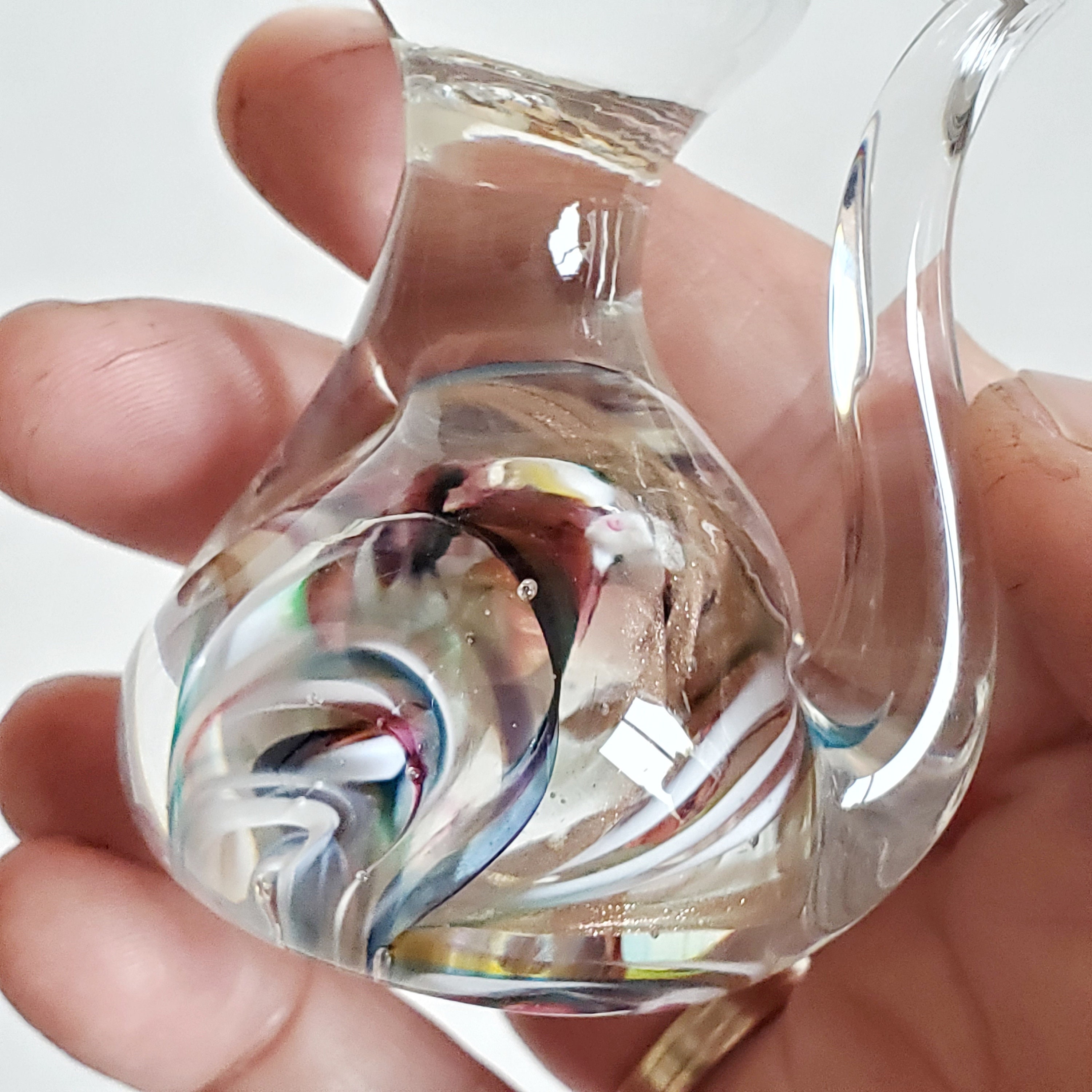 Art Glass Cat Paperweight Figurine by John Desmeules, Glass Dimensions ...