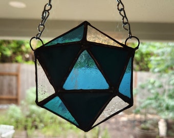 Stained Glass D20 Suncatcher - Etsy