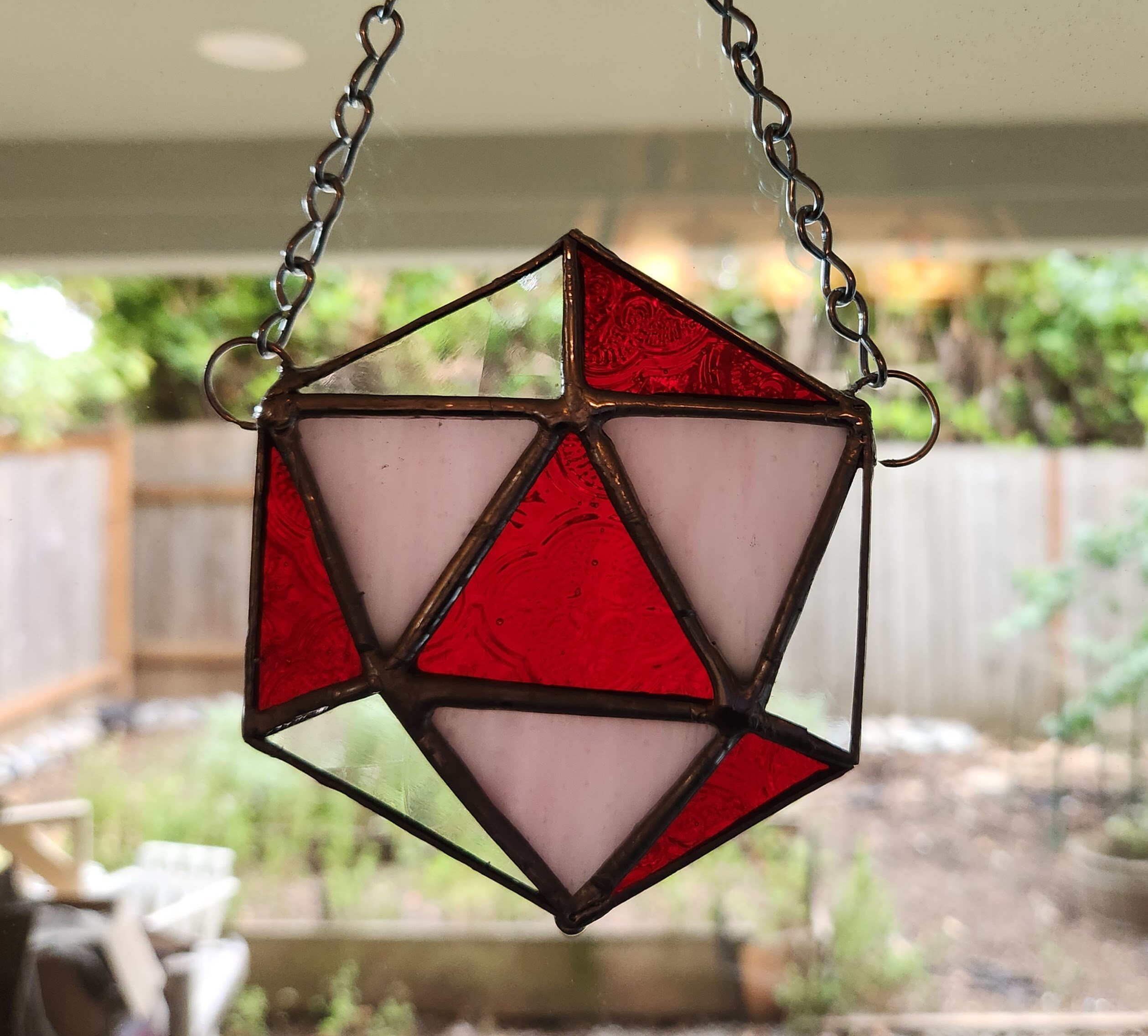 Stained Glass D20 Suncatcher - Etsy