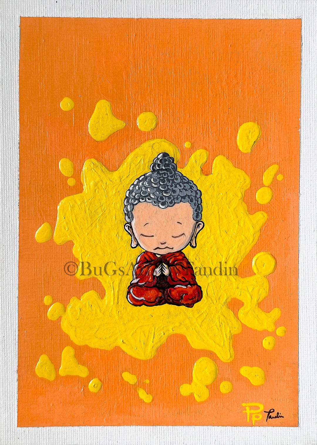 Buddha Digital Download | Playful Buddha Art | Spiritual Wall Decor ...