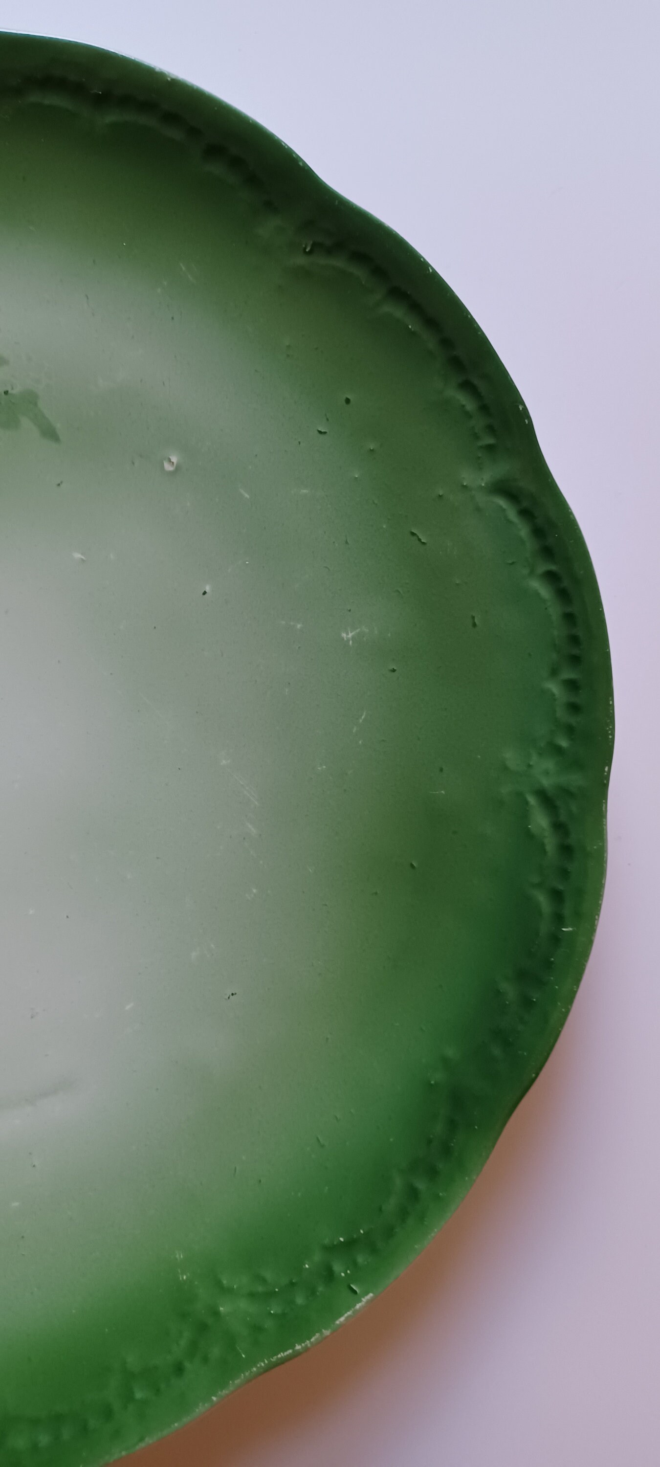 Antique TST Plate Green With Floral Pattern Hand Painted Ca - Etsy