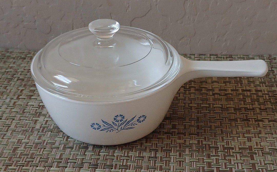 Corning Ware Pan With Lid Cornflower Blue Pattern P-82B and P-81-C - Etsy
