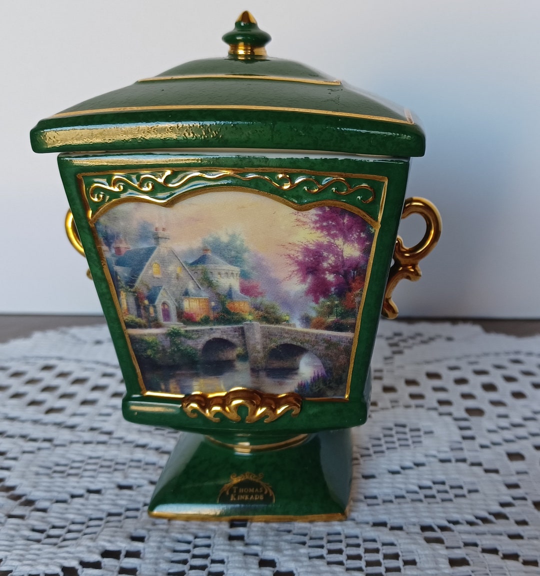 Thomas Kinkade Music/trinket Box Vintage Lamplight Manor Heirloom ...
