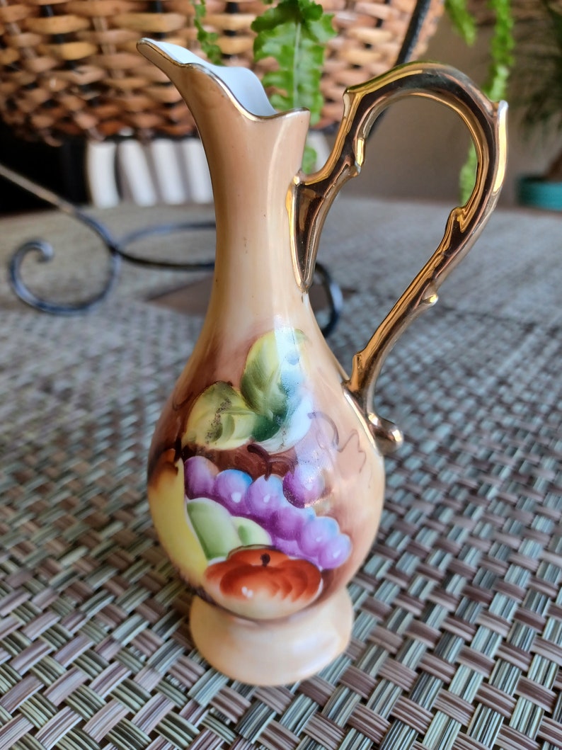 Small Vintage Lefton Hand Painted Pitcher/collectible - Etsy