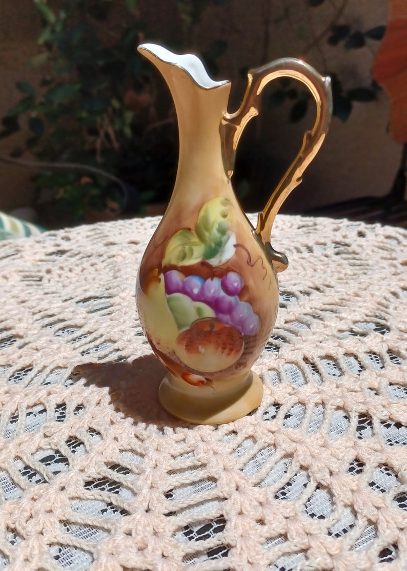 Small Vintage Lefton Hand Painted Pitcher/collectible - Etsy