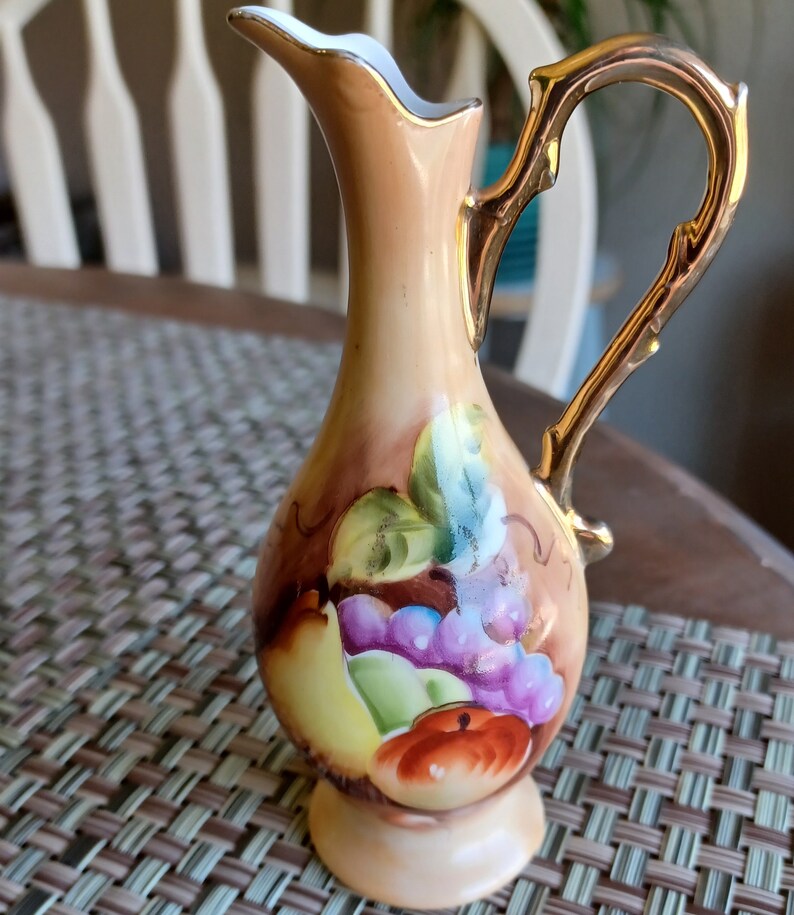 Small Vintage Lefton Hand Painted Pitcher/collectible - Etsy