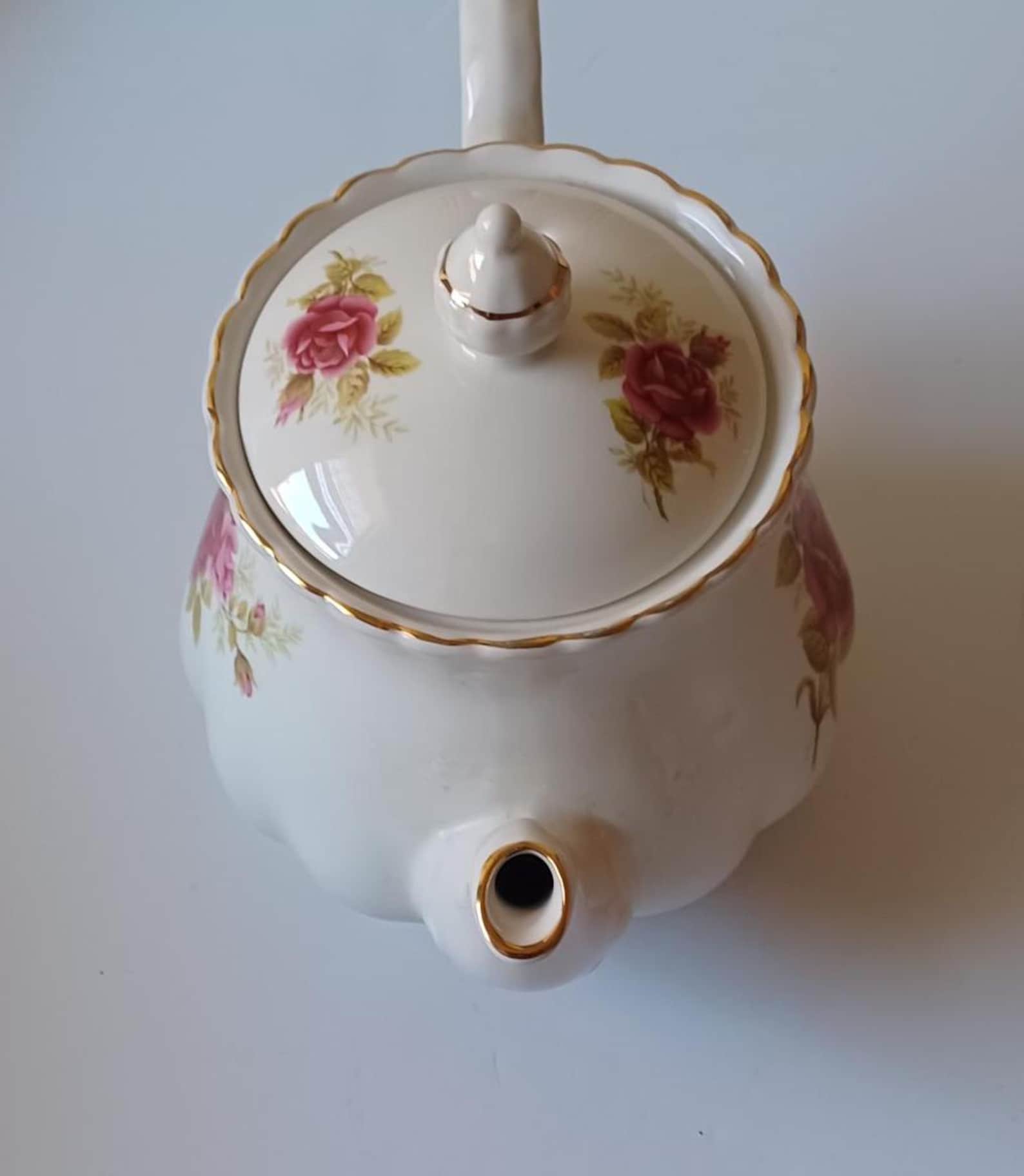 Vintage Floral Ceramic Teapot: Windsor England, Shabby Chic Decor - Etsy