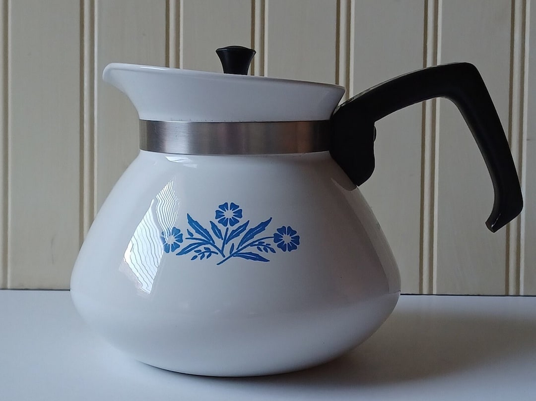 Corning Ware Teapot Blue Cornflower Vintage 6 Cup P-104 - Etsy