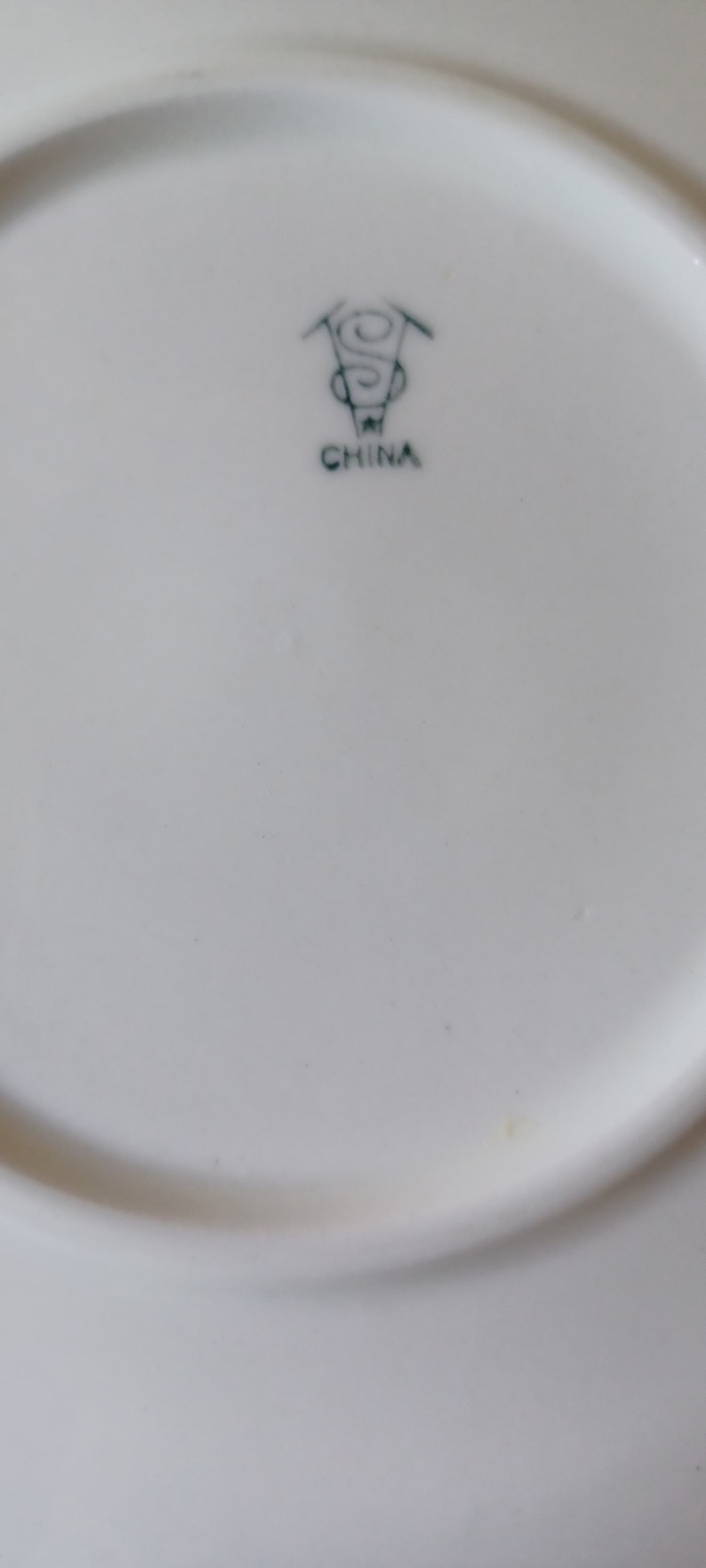 Antique TST Plate Green With Floral Pattern Hand Painted Ca - Etsy