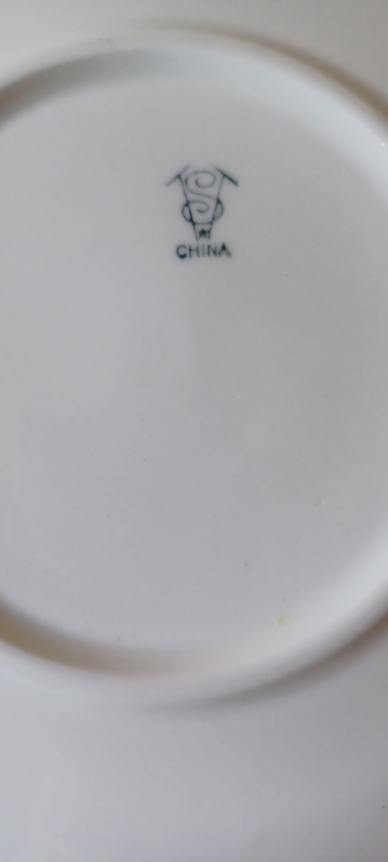 Antique TST Plate Green With Floral Pattern Hand Painted Ca - Etsy