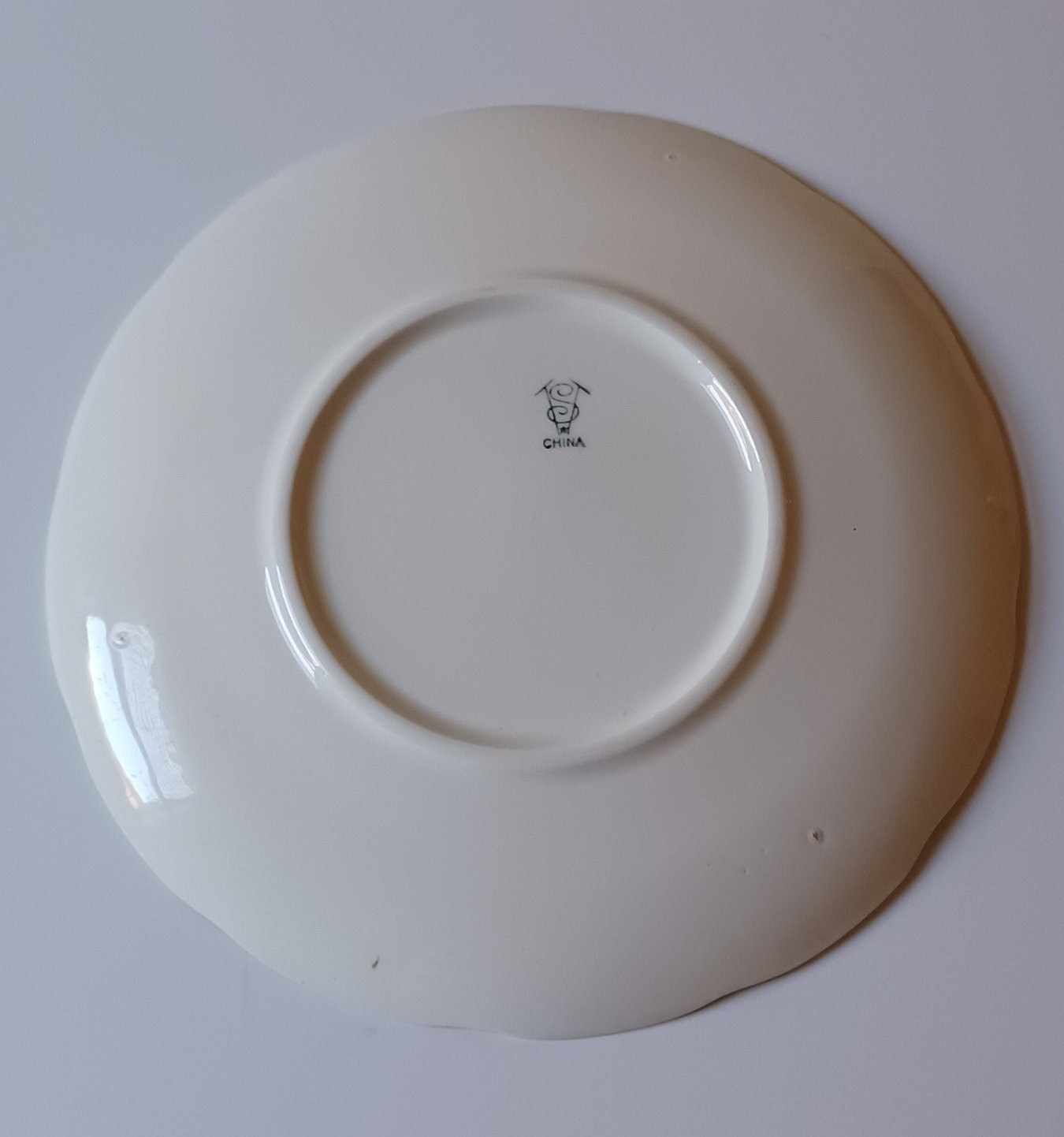 Antique TST Plate Green With Floral Pattern Hand Painted Ca - Etsy