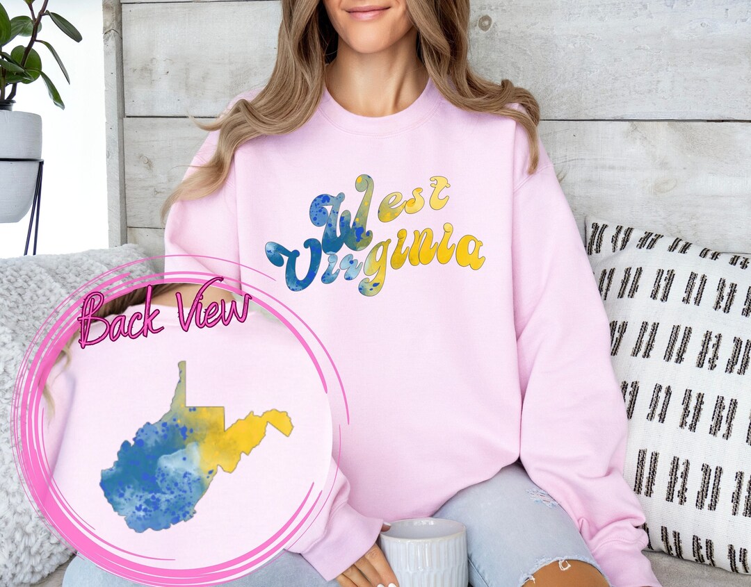 West Virginia Sweater, West Virginia Blue and Gold, WV Sweatshirt ...