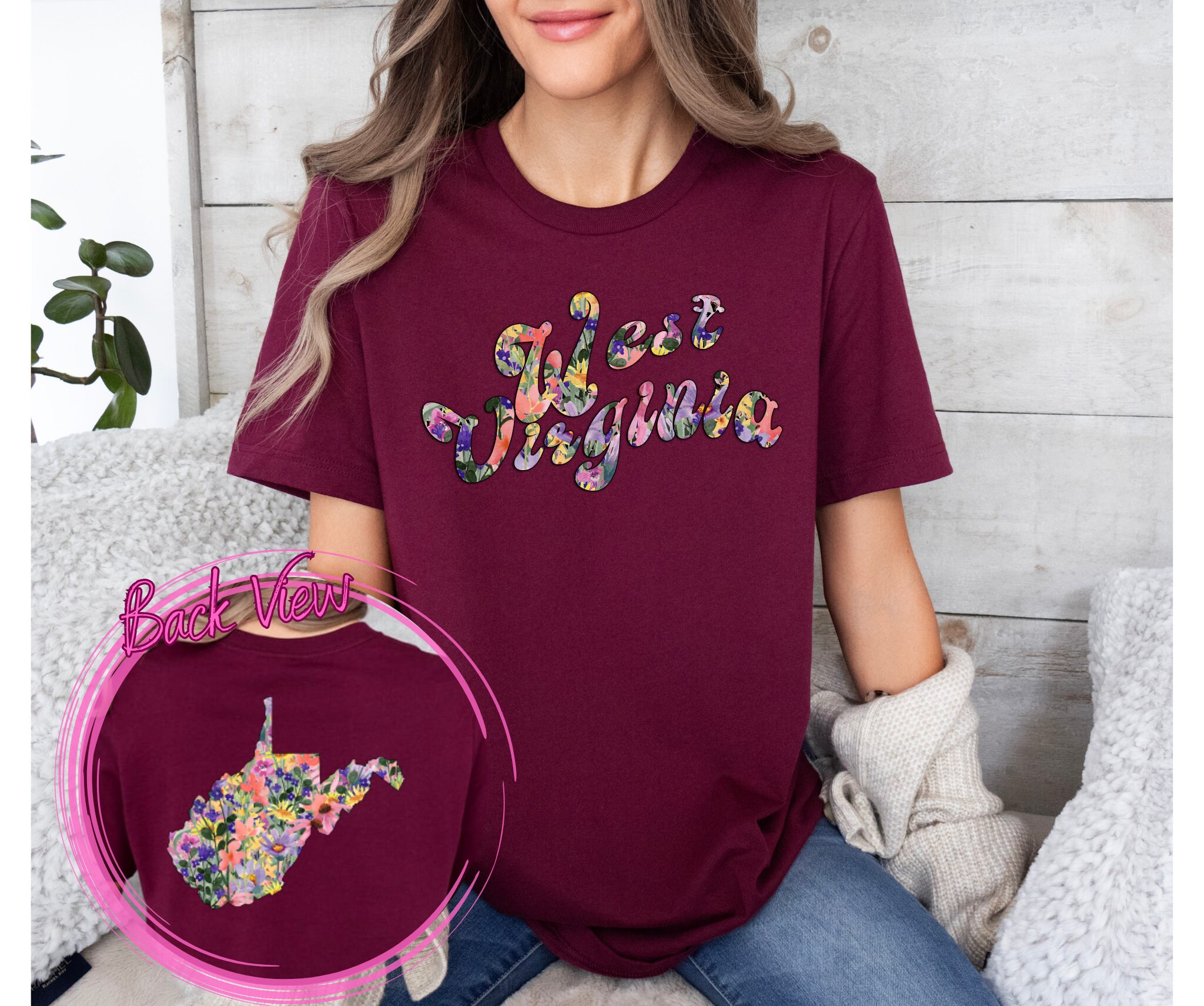 West Virginia Tshirt West Virginia Wildflowers WV Shirt for Women ...