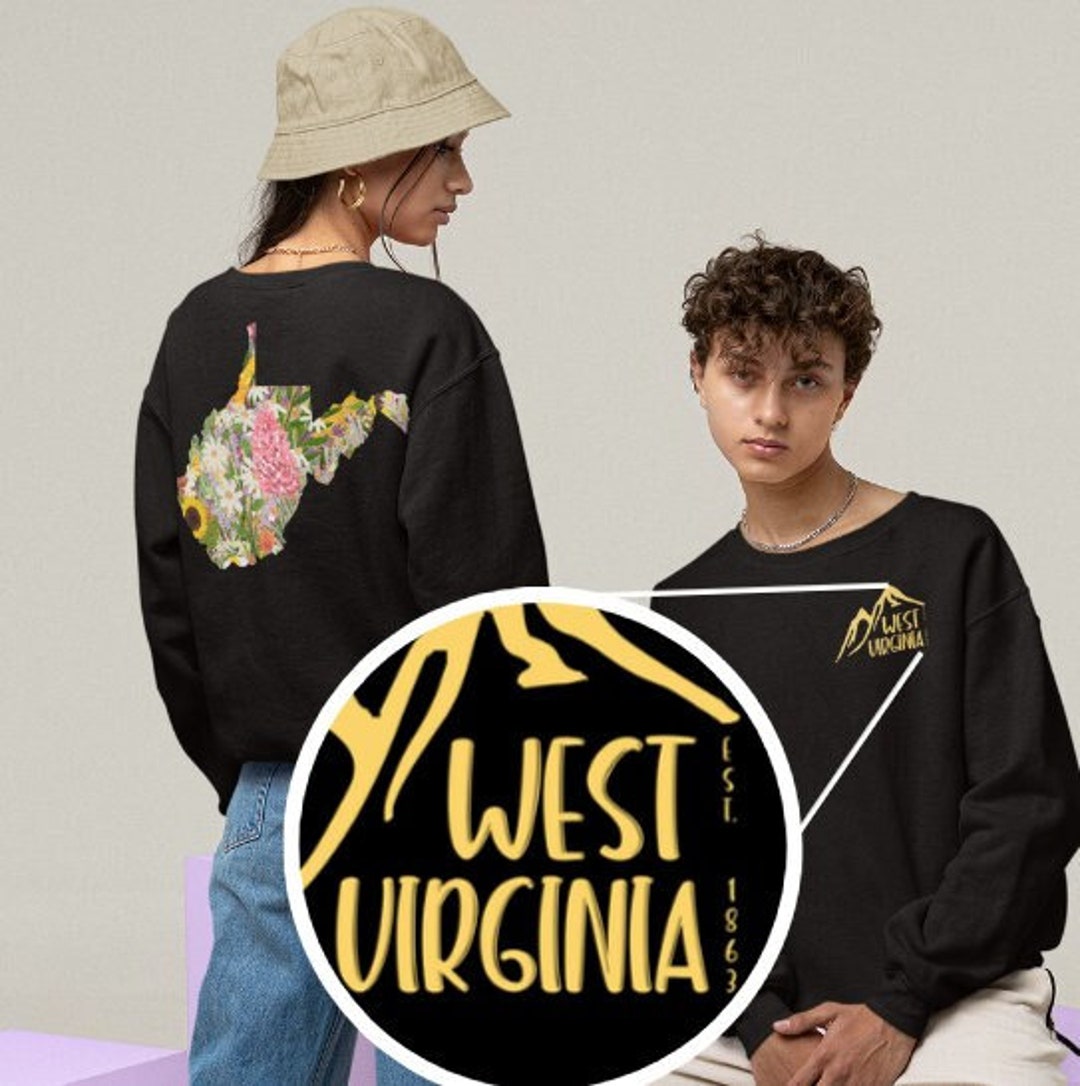 West Virginia Sweatshirt, West Virginia, WV Apparel, WV Sweater ...