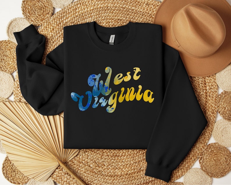 West Virginia Sweater, West Virginia Blue and Gold, WV Sweatshirt ...