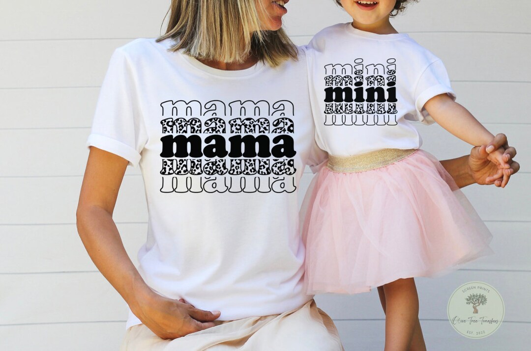Ready to Press Screen Print Transfer Mama and Mini Screen Print ...
