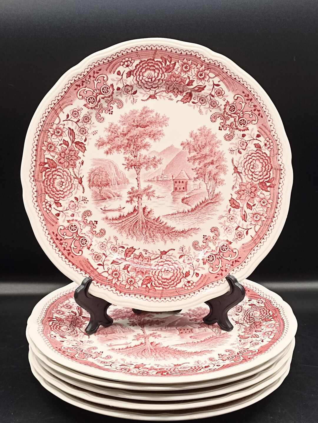 Villeroy Boch 6-piece Dinnerware Set. Burgenland Collection. Burgundy ...