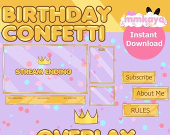 Birthday Overlay Twitch - Etsy