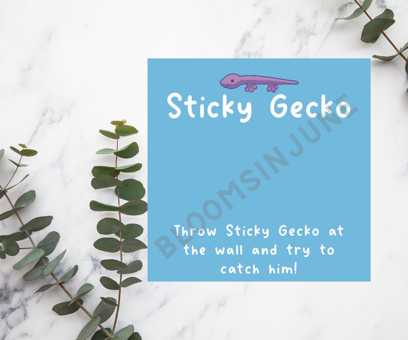 Sticky Gecko Bluey Inspired Gecko Party Favor Digital - Etsy UK