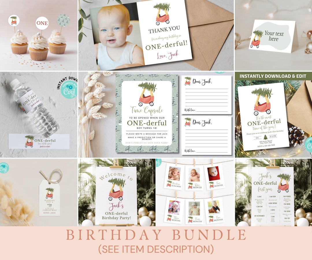 It's the Most Onederful Time of the Year Birthday Bundle, Christmas ...