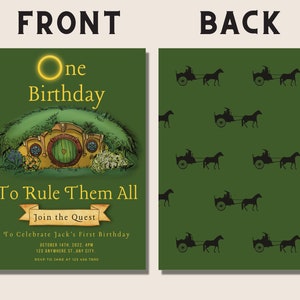 One Birthday to Rule Them All Lord of the Rings Theme LOTR - Etsy
