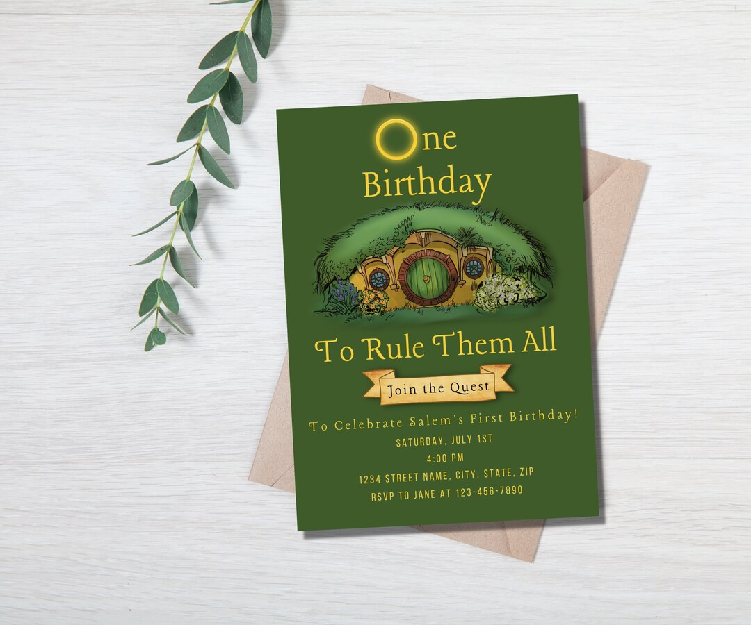 One Birthday to Rule Them All Lord of the Rings Theme LOTR - Etsy