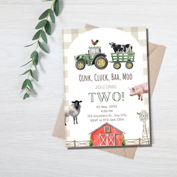 Moo is Turning Two Invitation - Etsy Ireland