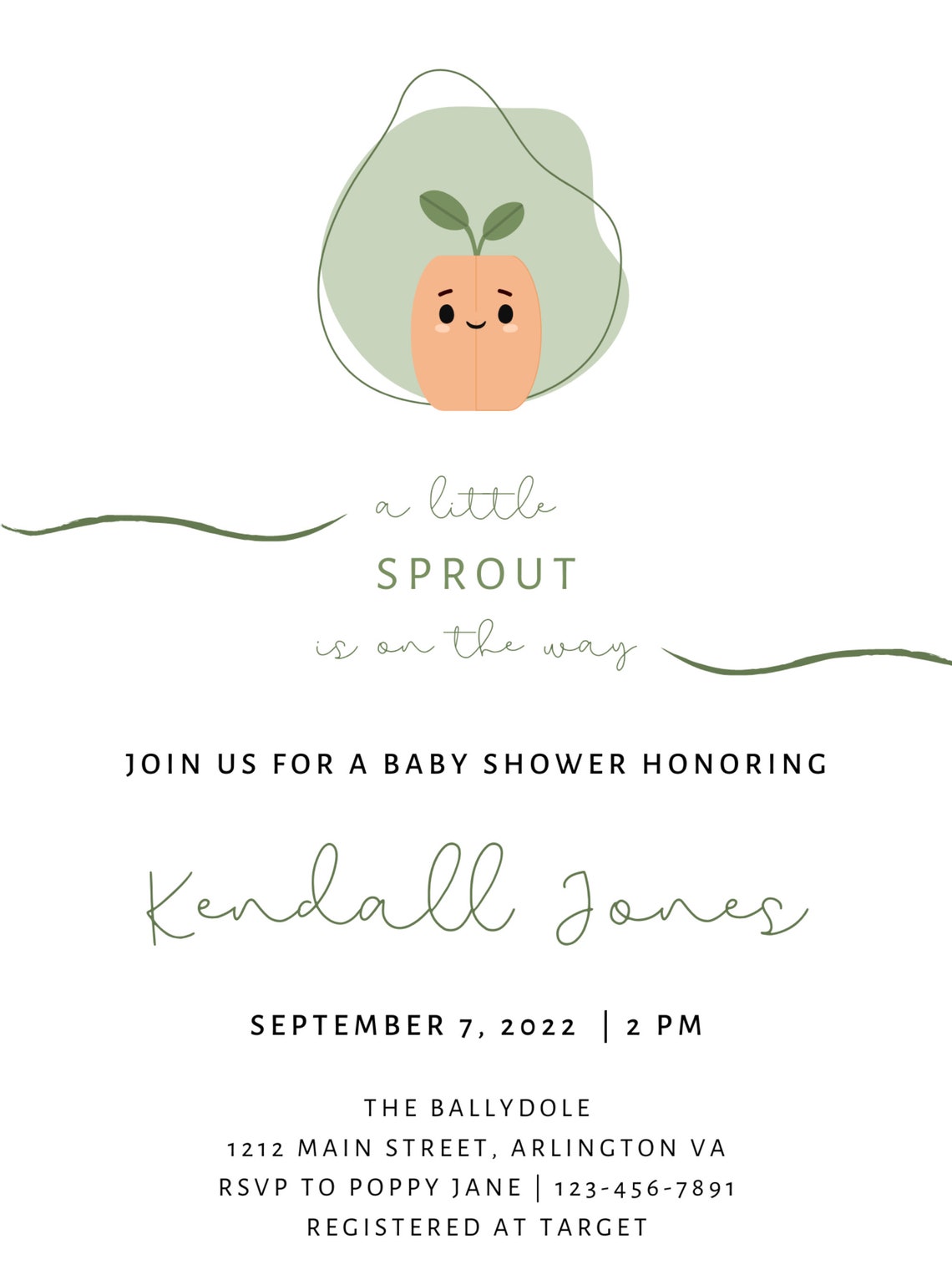 Little Sprout Baby Shower Invite - Etsy