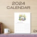 PRINTABLE 2024 Monthly Calendar Handbags Watercolor Illustrations PDF ...