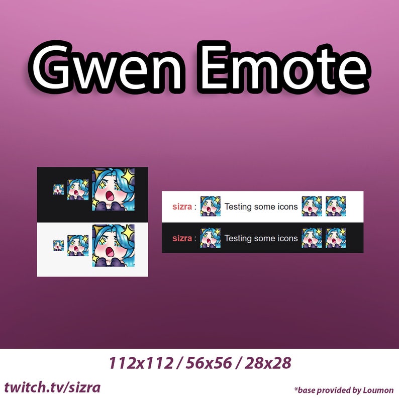 Gwen Excited Sugoi Star Emote for Twitch, Kick, Youtube, Streaming ...