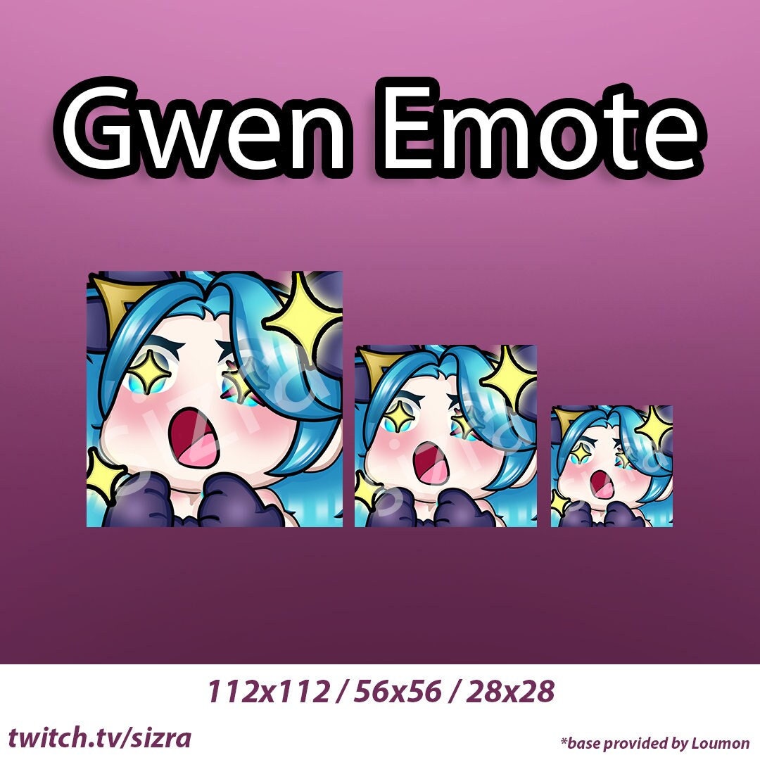Gwen Excited Sugoi Star Emote for Twitch, Kick, Youtube, Streaming ...