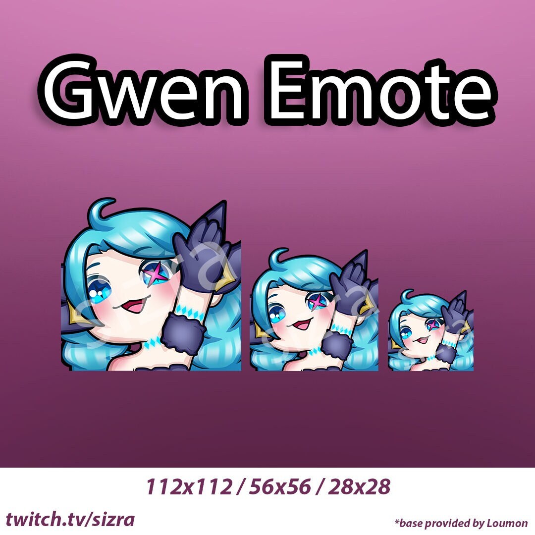 Gwen Wave Emote for Twitch, Kick, Youtube, Streaming, Discord - Etsy