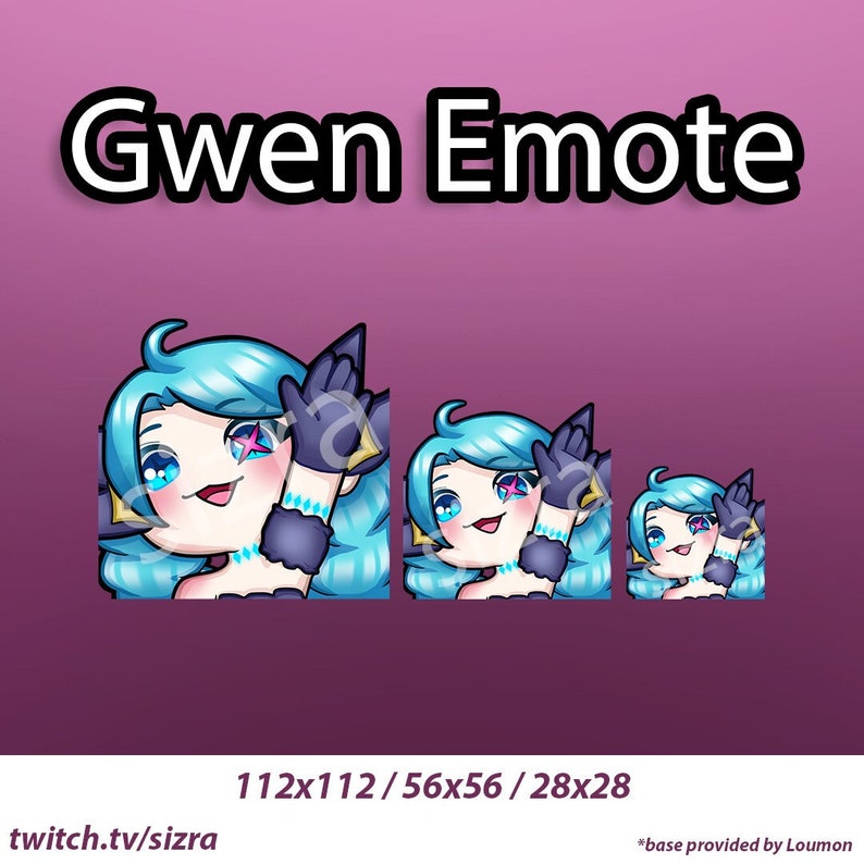 Gwen Wave Emote for Twitch, Kick, Youtube, Streaming, Discord - Etsy
