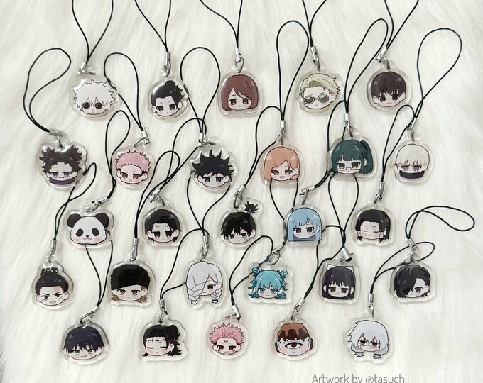 Satoru Gojo Phone Charm Jujutsu Kaisen Beaded Phone Charm Y2K Jewelry ...