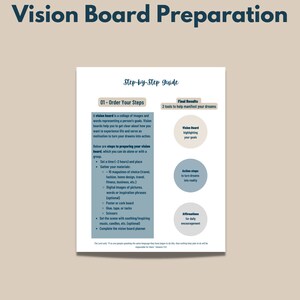 Vision Board Planner | Goal Worksheet | Action Plan | Affirmations ...