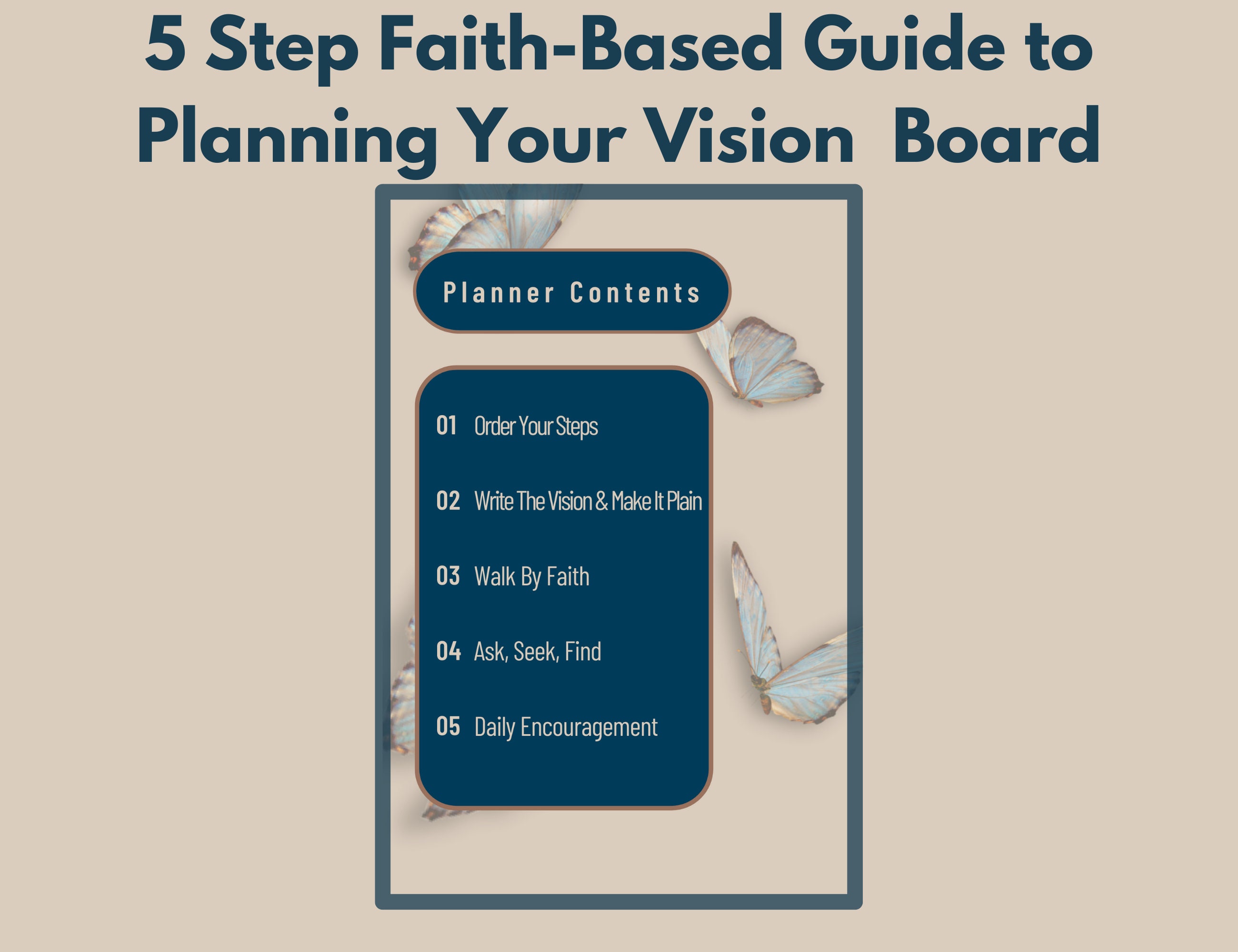 Vision Board Planner | Goal Worksheet | Action Plan | Affirmations ...