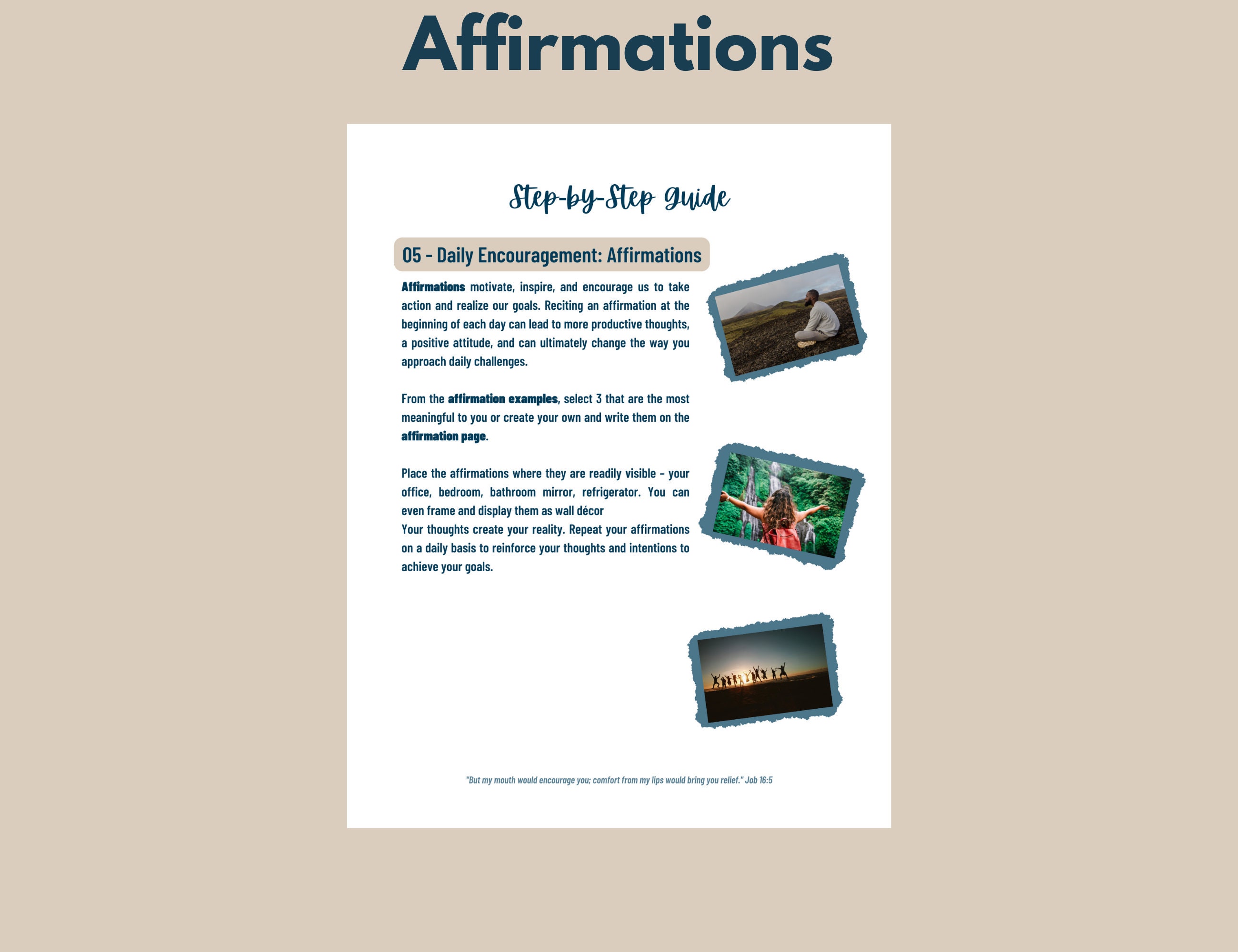 Vision Board Planner | Goal Worksheet | Action Plan | Affirmations ...