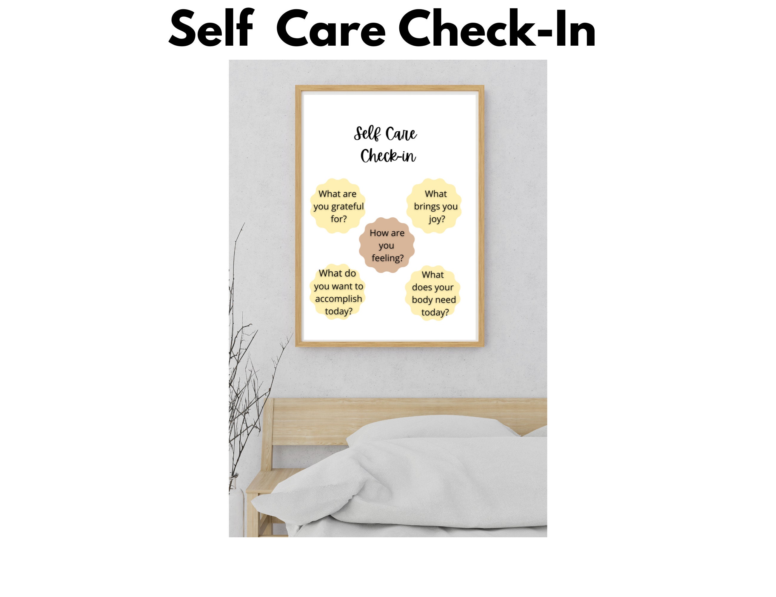 Daily Self Care Check-in Poster| Self-love & Mental Health Printable ...