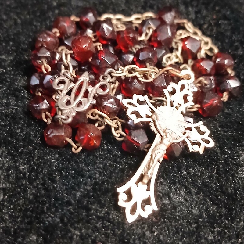 Garnet Rosary Beads - Etsy