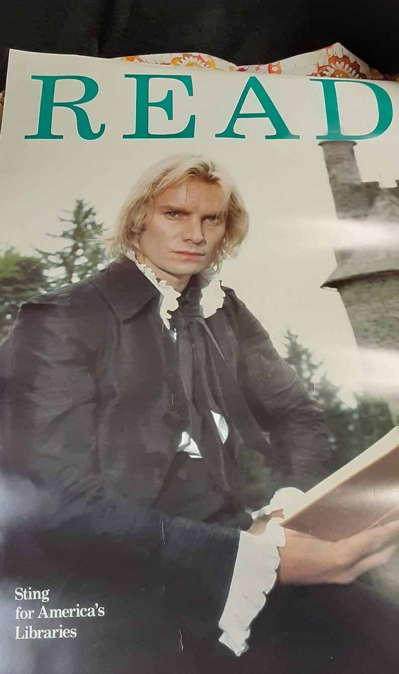 Rare Vintage 1984 ALA READ Poster Featuring Sting of the - Etsy