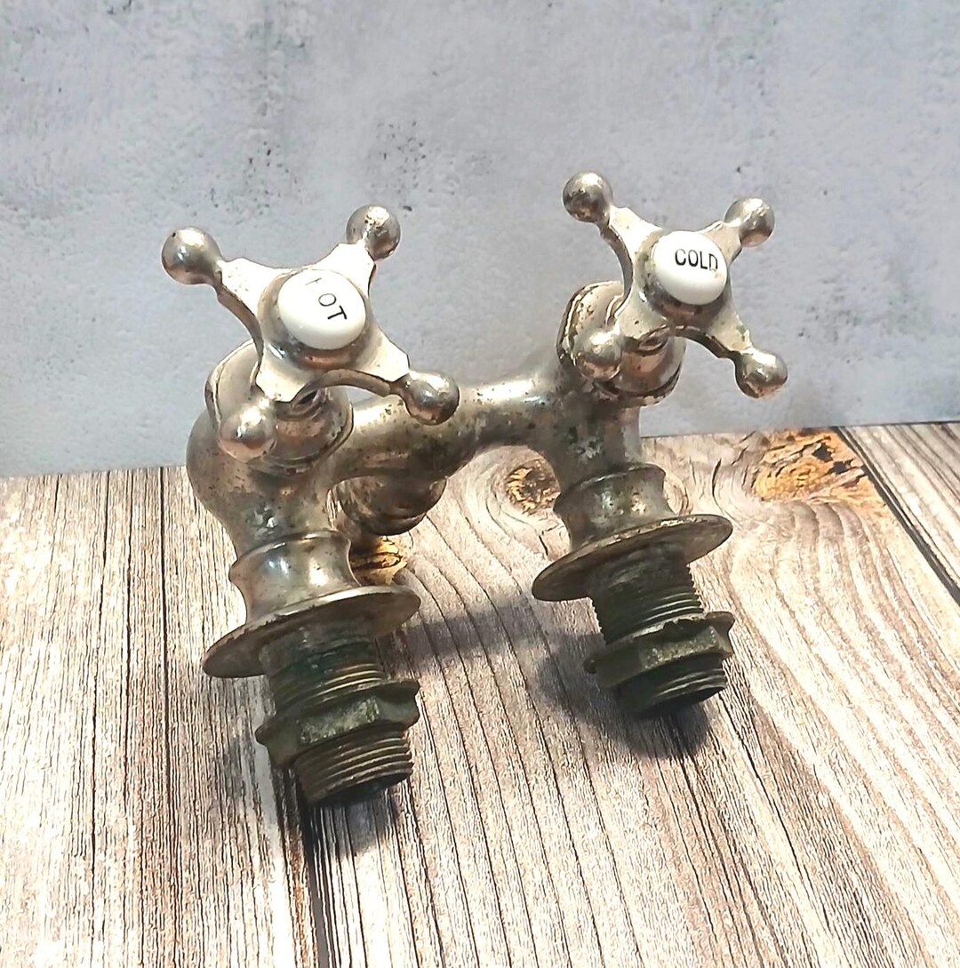 Vintage Mueller Hot Cold Water Faucet: 1900s Plumbing Fixture - Etsy