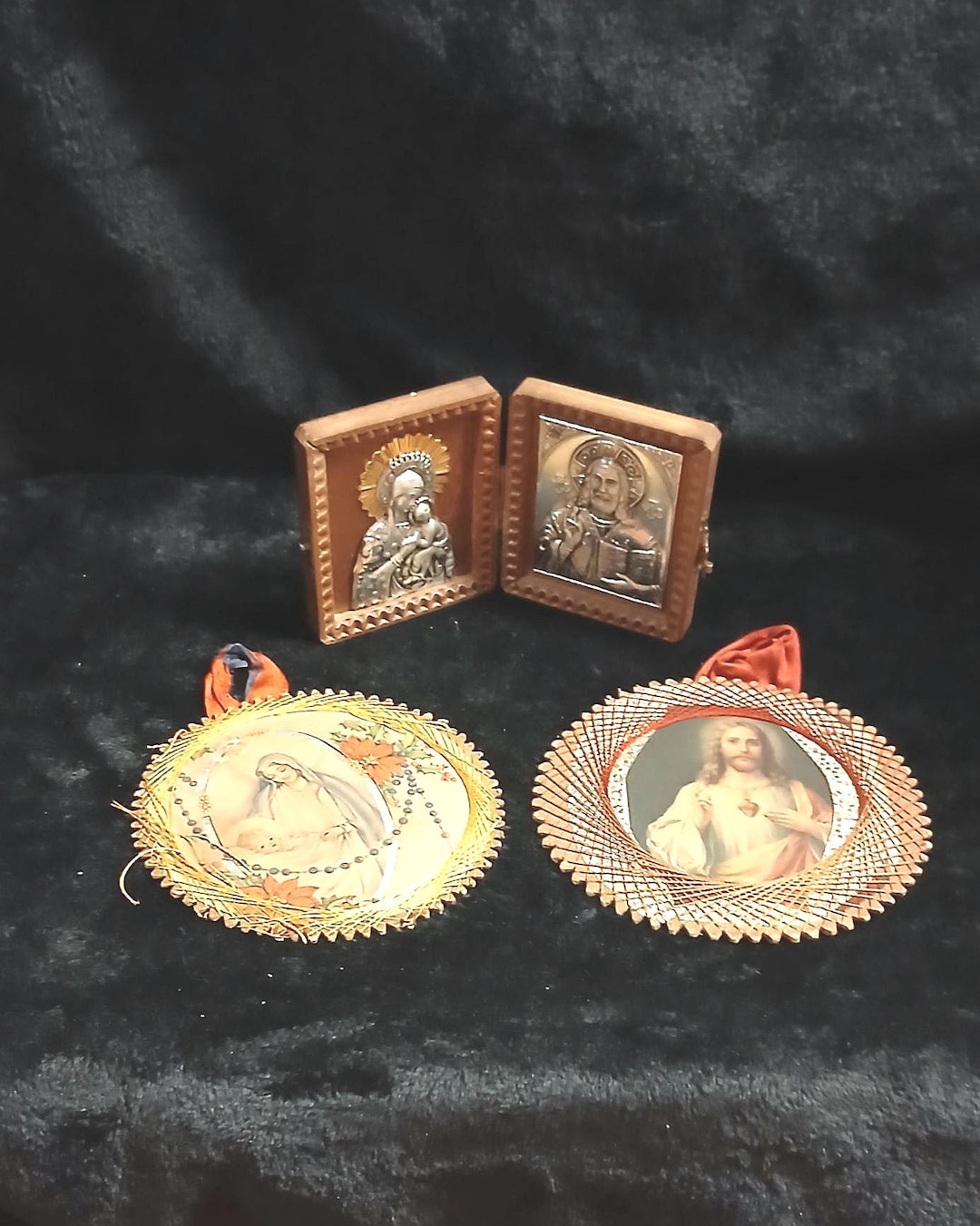 Three Vintage Religious Decor Items ~ Home Altar, Unique Wall Decor ...