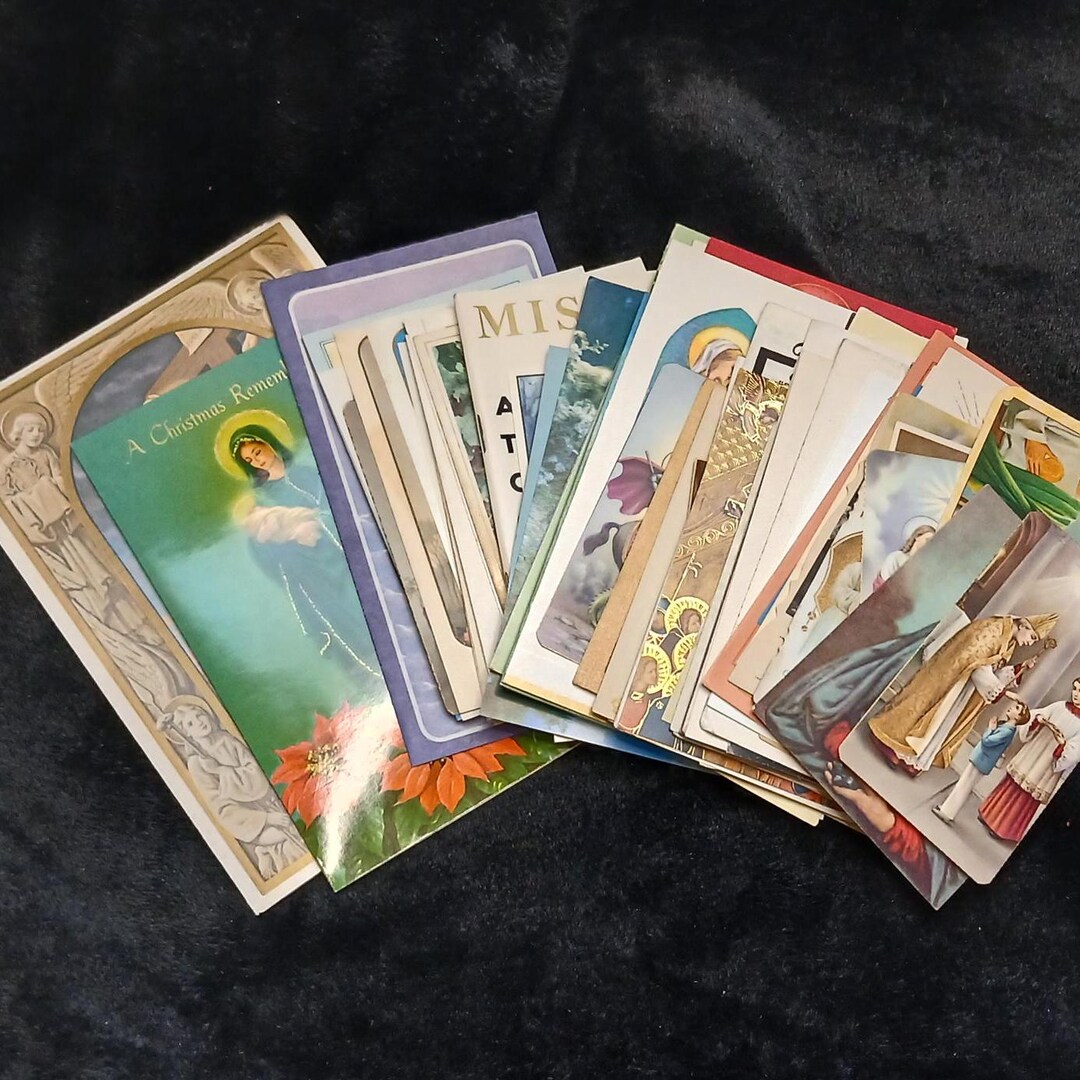 Vintage and Newer Religious Ephemera ~ Over 70 Pieces ~ Prayer Cards ...