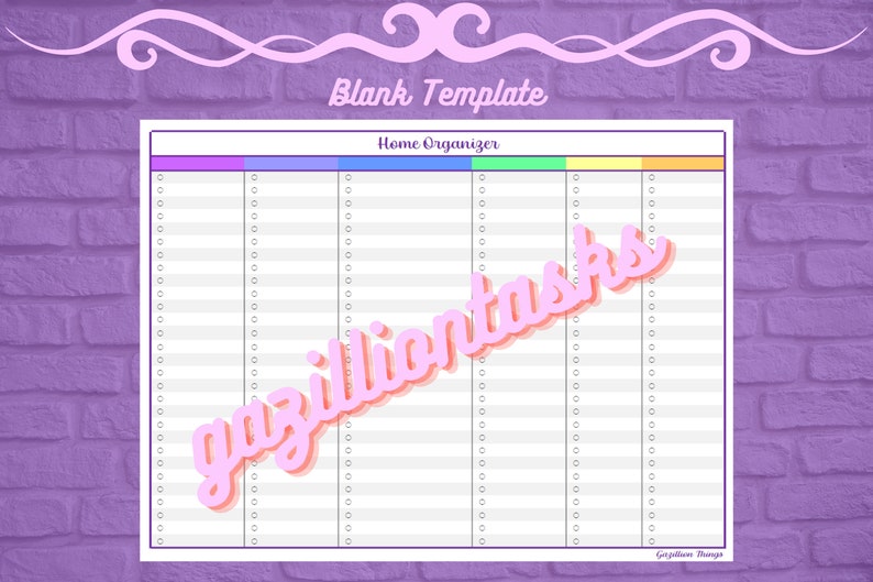 Home Organization Checklist Planner Template Printable - Etsy
