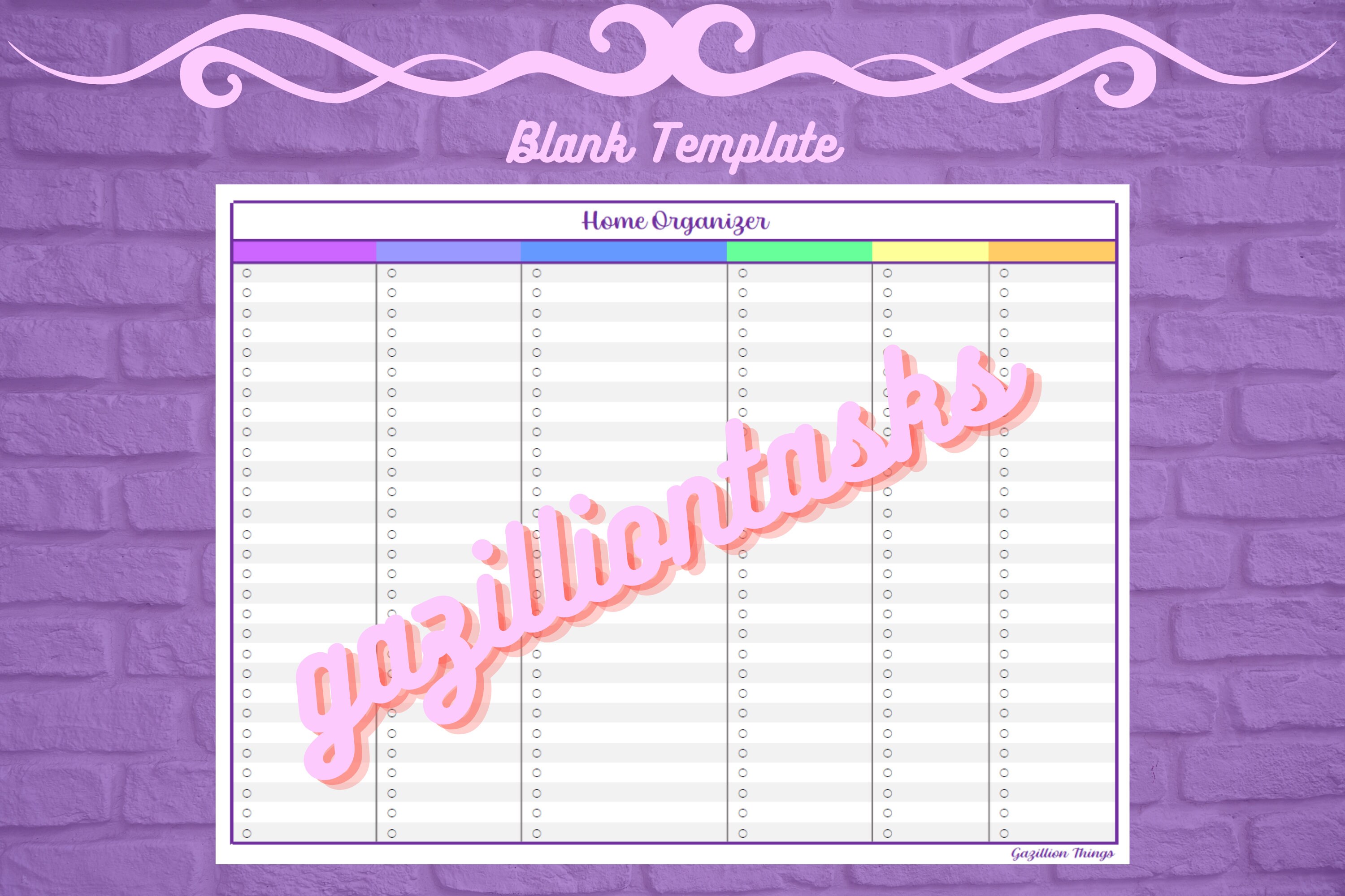 Home Organization Checklist Planner Template Printable - Etsy